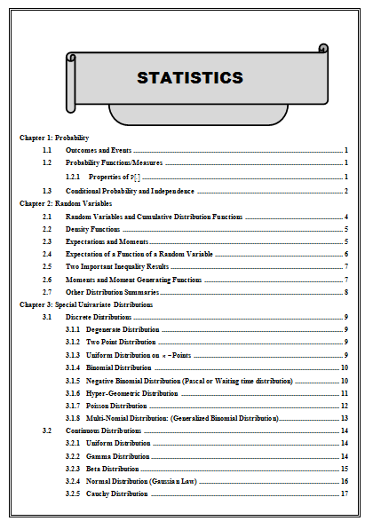 Statistics (NET JRF)